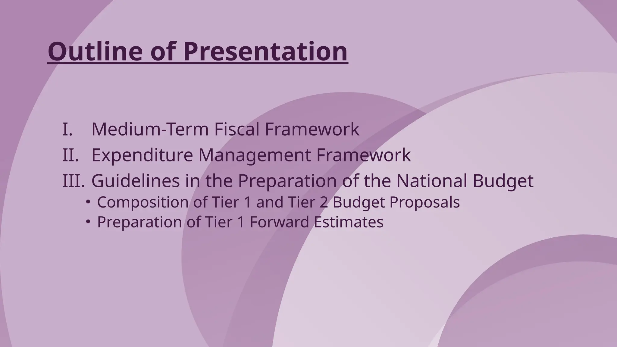 1. Medium-Term Fiscal Framework, Expenditure Management Framework, and ...
