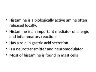 1...Pharmacology of Histamine.ppt....... | PPT