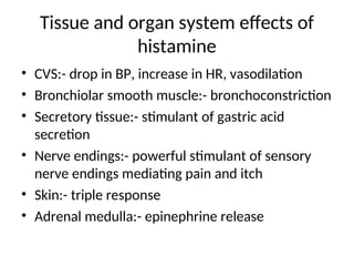 1...Pharmacology of Histamine.ppt....... | PPT