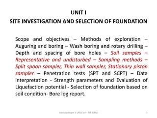 Site Investigation : Types of Samples & Sampling | PPT