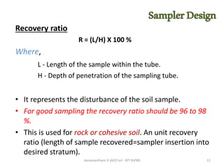 Site Investigation : Types of Samples & Sampling | PPT