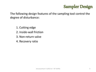 Site Investigation : Types of Samples & Sampling | PPT