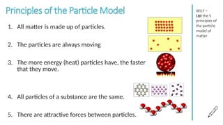 The Particle Theory and State of Matter in year 8 Science | PPTX
