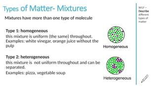 The Particle Theory and State of Matter in year 8 Science | PPTX