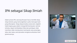 Hakikat Ilmu Pendidikan IPA yaitu sebagai Produk pendidikan IPA ...