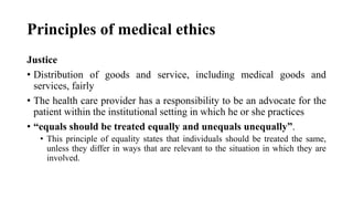 1. MEDICAL ETHICS including principals and theories of medical ethics | PDF