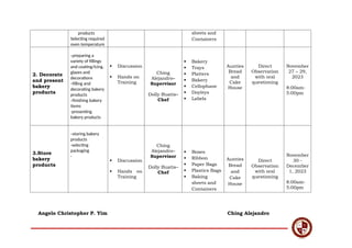 1.-Trainees-Individual-Training-Plan 3RD..docx | Desserts and Baking ...