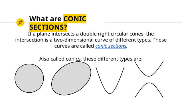 INTRODUCTION TO CONIC SECTIONS AND CIRCLE. | PPTX