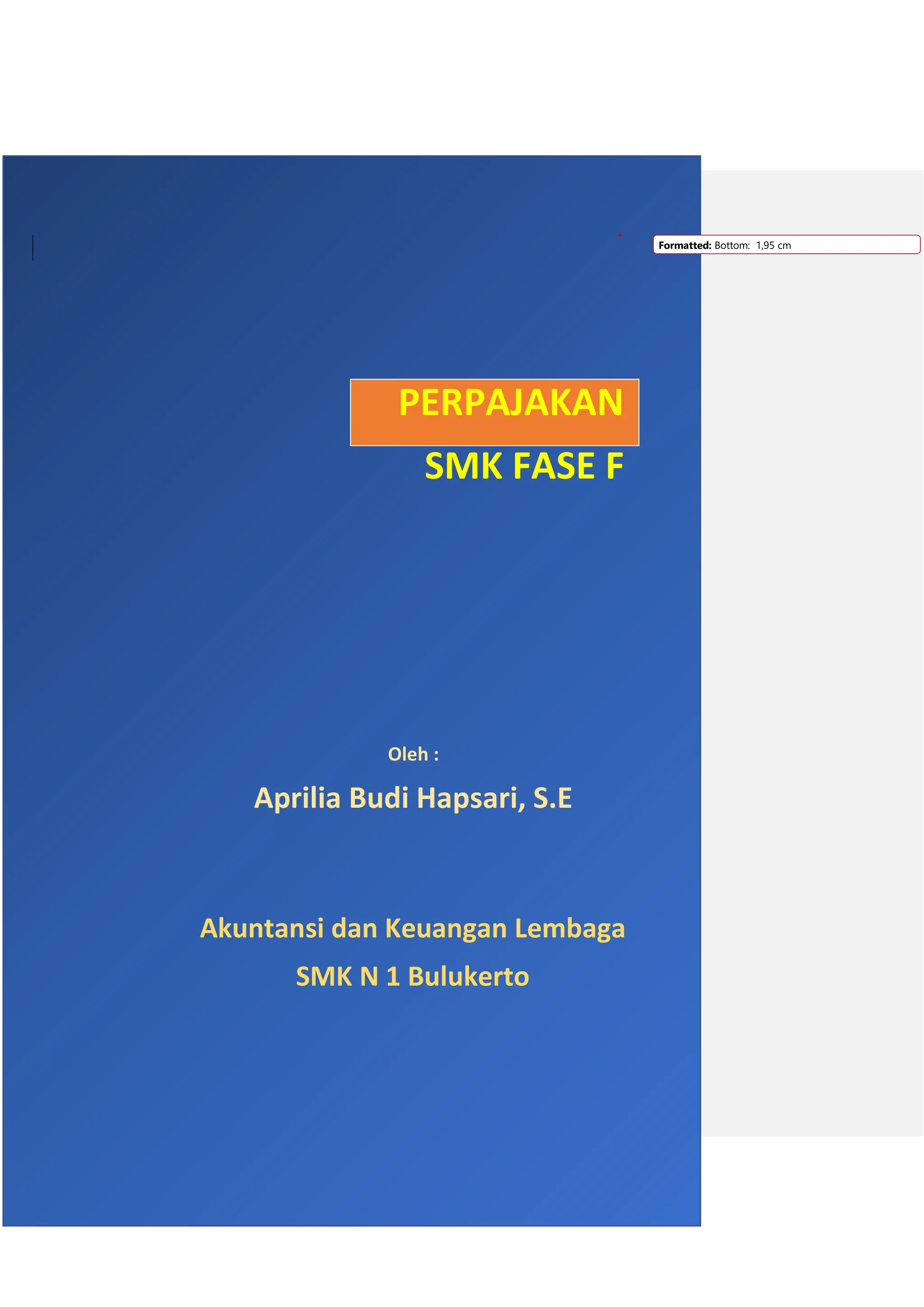MODUL AJAR PERPAJAKAN Kelas XI Kurikulum merdeka | PDF