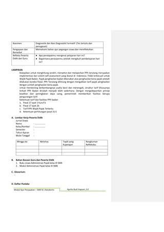 MODUL AJAR PERPAJAKAN Kelas XI Kurikulum merdeka | PDF