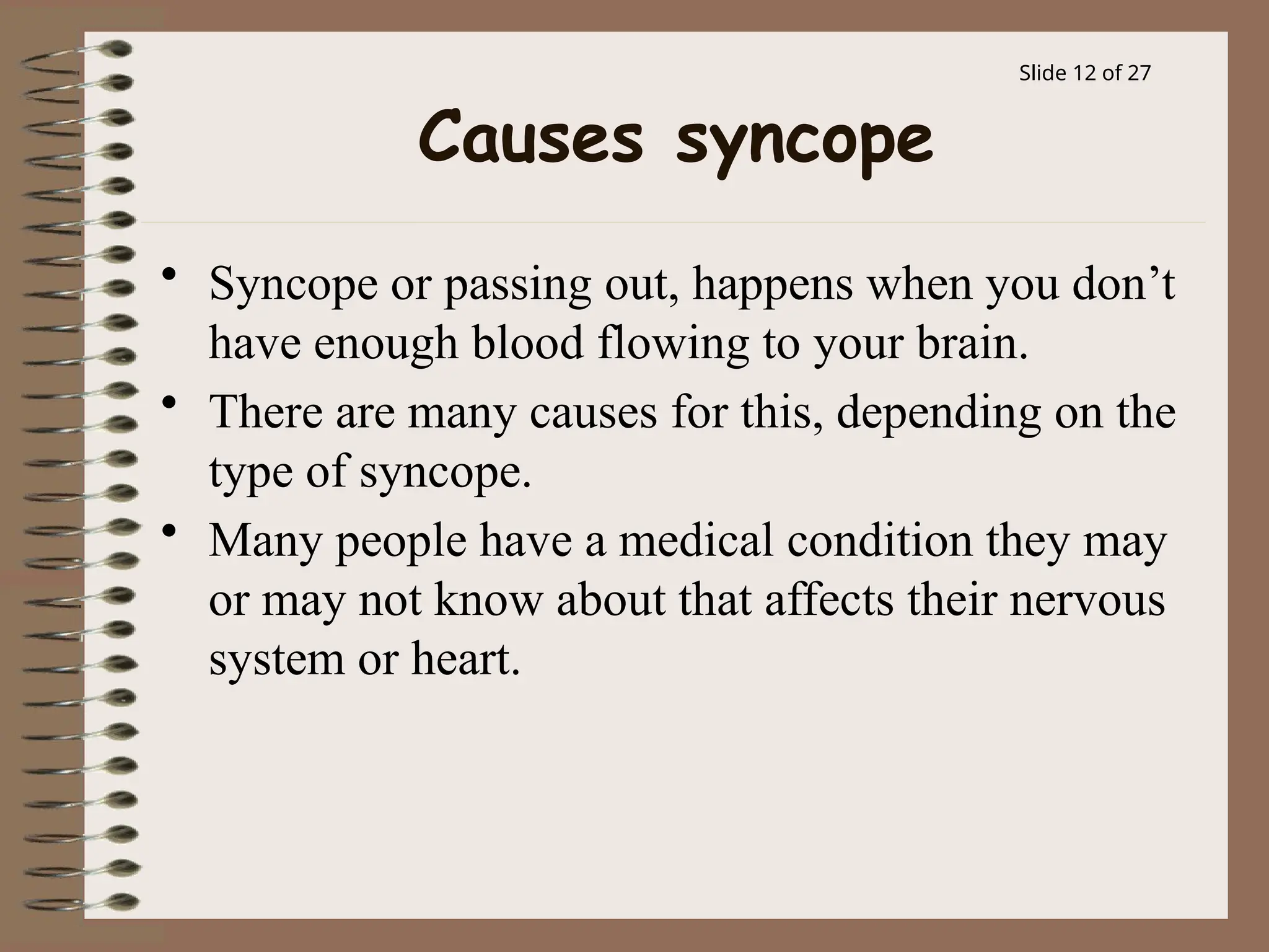 Syncope. Medical students Medical students | PPTX