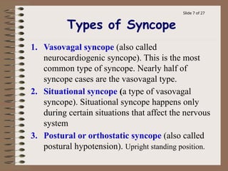 Syncope. Medical students Medical students | PPTX