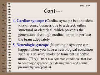 Syncope. Medical students Medical students | PPTX