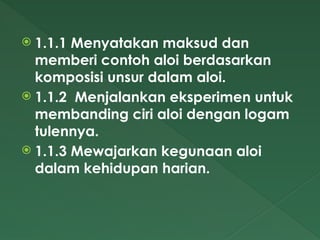 BAB 1. 1 ALOI KIMIA INDUSTRI SEMESTER 2 SVM | PPT