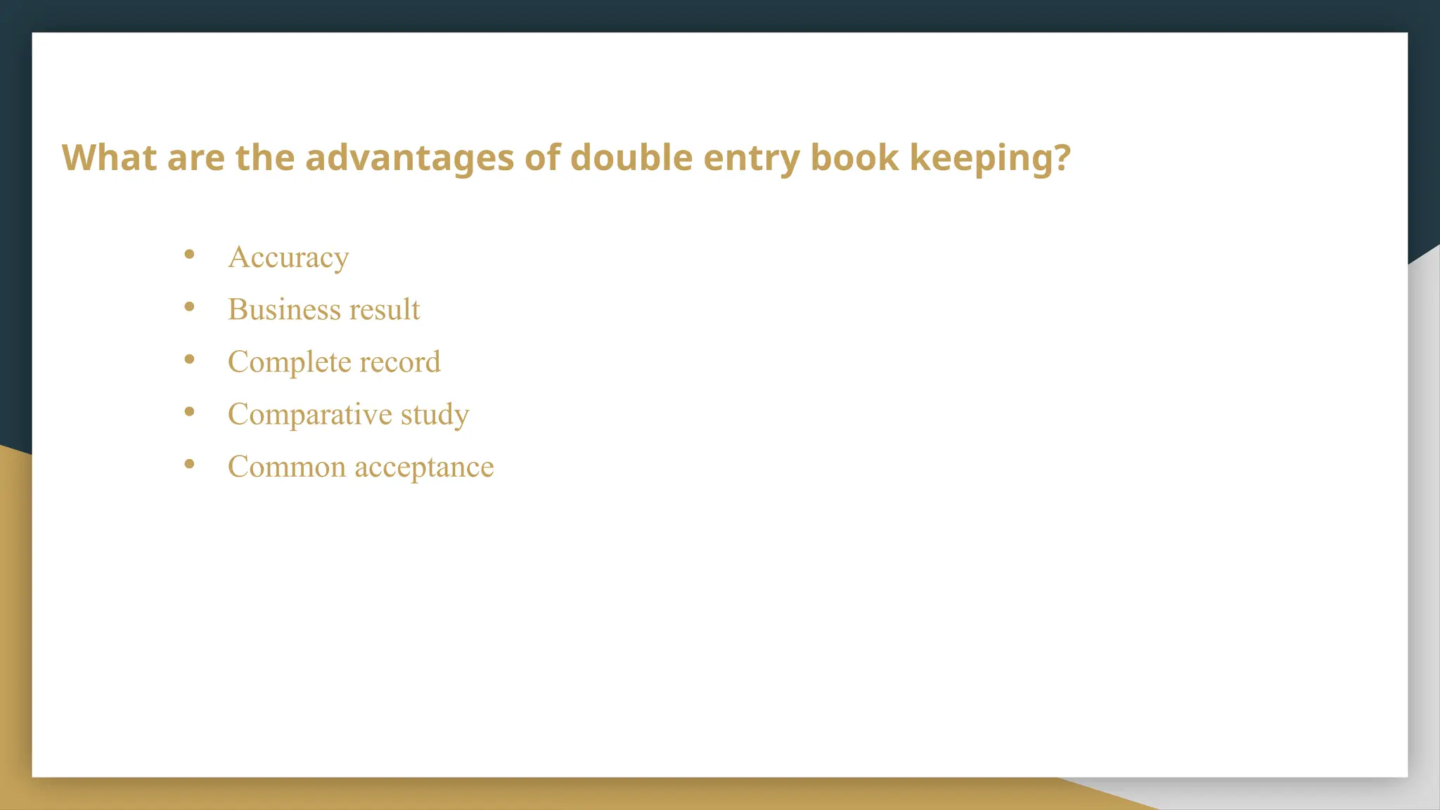 double entry book keeping method power point | PPT