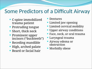 1.AIRWAY ASSESSMENT LOOK, LISTEN, FEEL: Mallampati, LEMON, neck ...