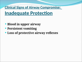 1.AIRWAY ASSESSMENT LOOK, LISTEN, FEEL: Mallampati, LEMON, neck ...