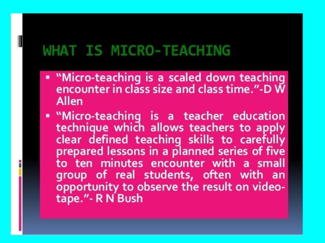 Learning and Teaching procedure micro teaching | PPT