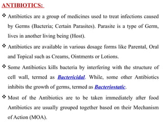 1.1) Rational use of Antibiotics.pptx therapeutics | PPTX