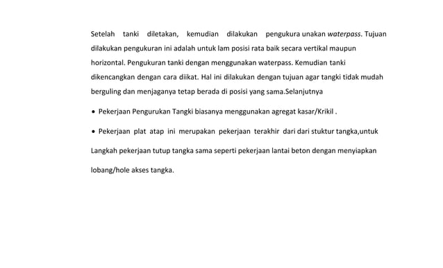 1.PEP PEMBUATAN TANGKI SPBU Sebagai Acuan Pekerjaan Pondasi Dan Pemasangan Tangki | PDF