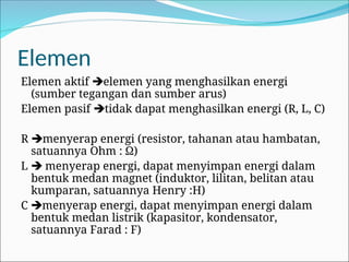 1. Konsep Dasar Rangkaian listrik dan tergangan | PPT