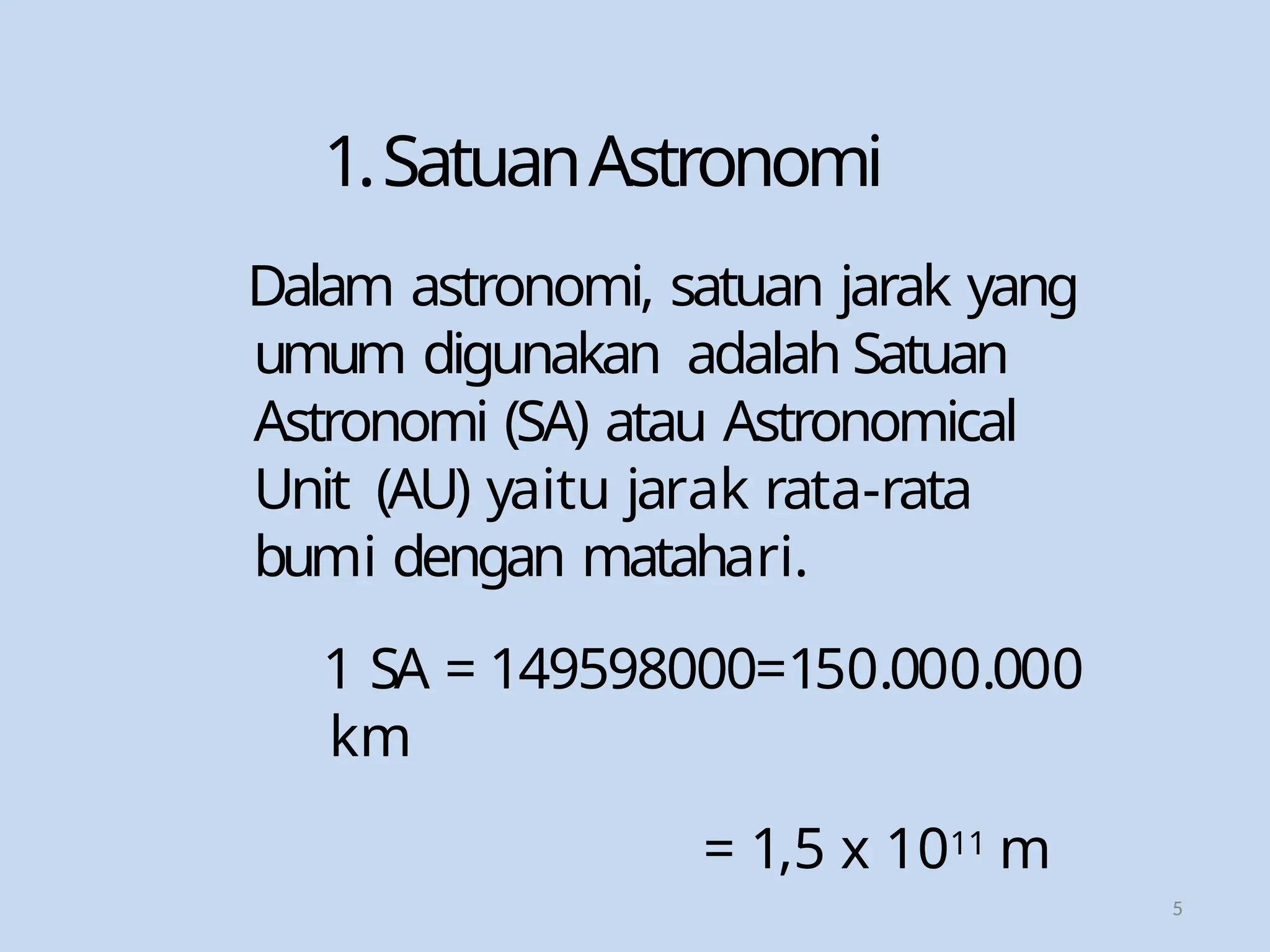 1. besaran dan satuan astronomi untuk persiapan olimpiade | PPTX