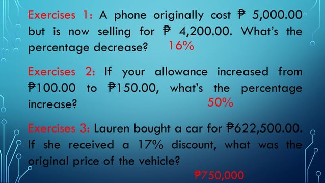 1.6-Percentage MATHEMATICS GRADE 7 .pptx | Coupons and Discounts | Shopping