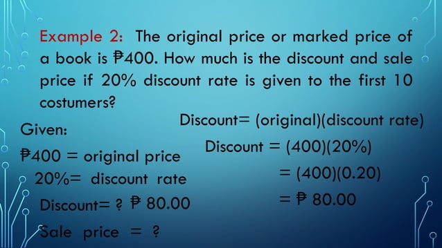 1.6-Percentage MATHEMATICS GRADE 7 .pptx | Coupons and Discounts | Shopping