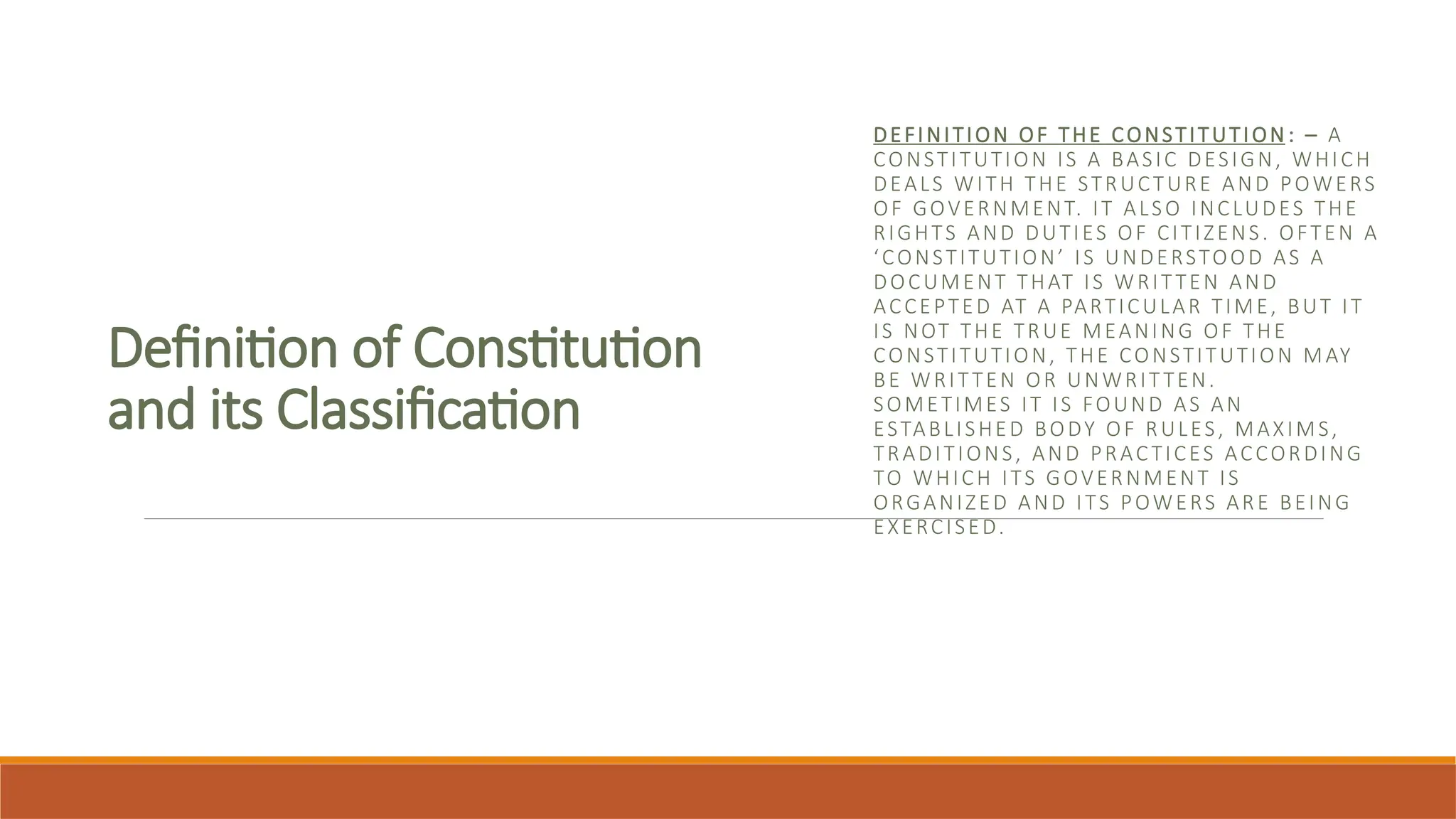 meaning, types and classification of constitution.pptx