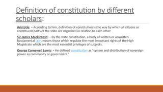 meaning, types and classification of constitution.pptx