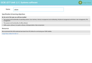 1.5 Workbook.pptx....................... | PPTX | Operating Systems | Computer Software and ...