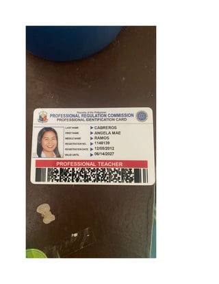 Professional Regulation Commission Identification Card | DOCX