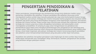 PENDIDIKAN, PELATIHAN, PENGEMBANGAN SUMBER DAYA MANUSIA | PPTX