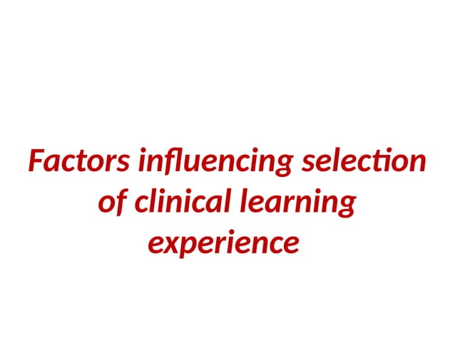 1.Clinical Learning Environment.pptx Nursing education | PPTX