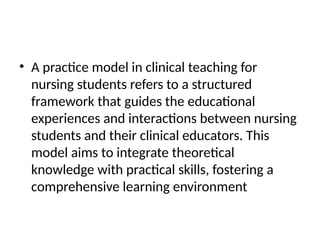 1.Clinical Learning Environment.pptx Nursing education | PPTX