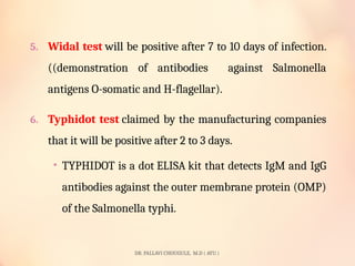 Typhoid Fever- Dr. Pallavi Chougule, M. D (RNVV) | PPTX