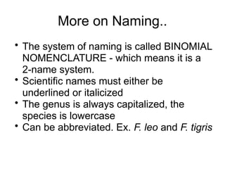 Taxonomy - Science of Classifying Organisms | PPTX