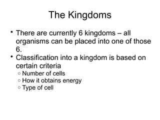 Taxonomy - Science of Classifying Organisms | PPTX