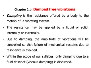 1.b. Damped vibrations. pdf | PDF