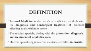 1. overview of internal medicine of sciece | PDF
