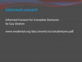 Complete denture Introduction .the way to get start | PPTX