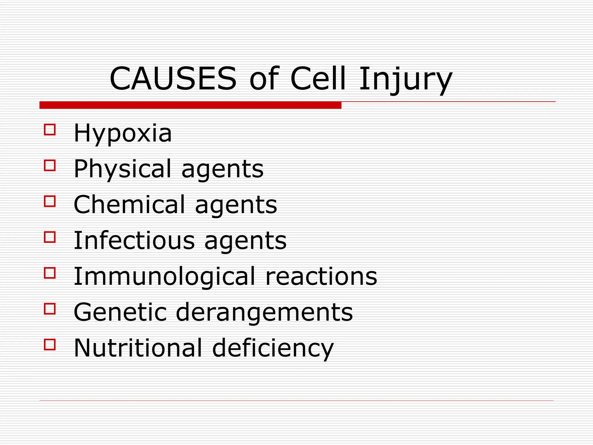 Cell injury Etiology and pathogenesis of cell injury | PPT