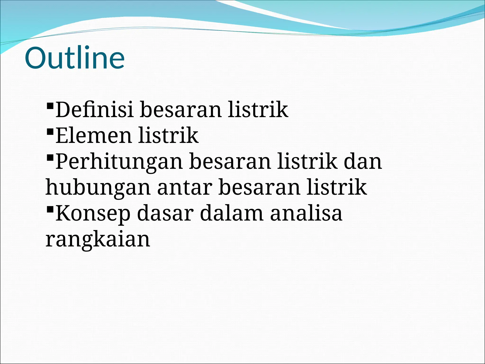 Konsep Dasar Rangkaian Listrik sederhana | PPT