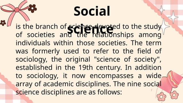 The nature and function of social science | PPT