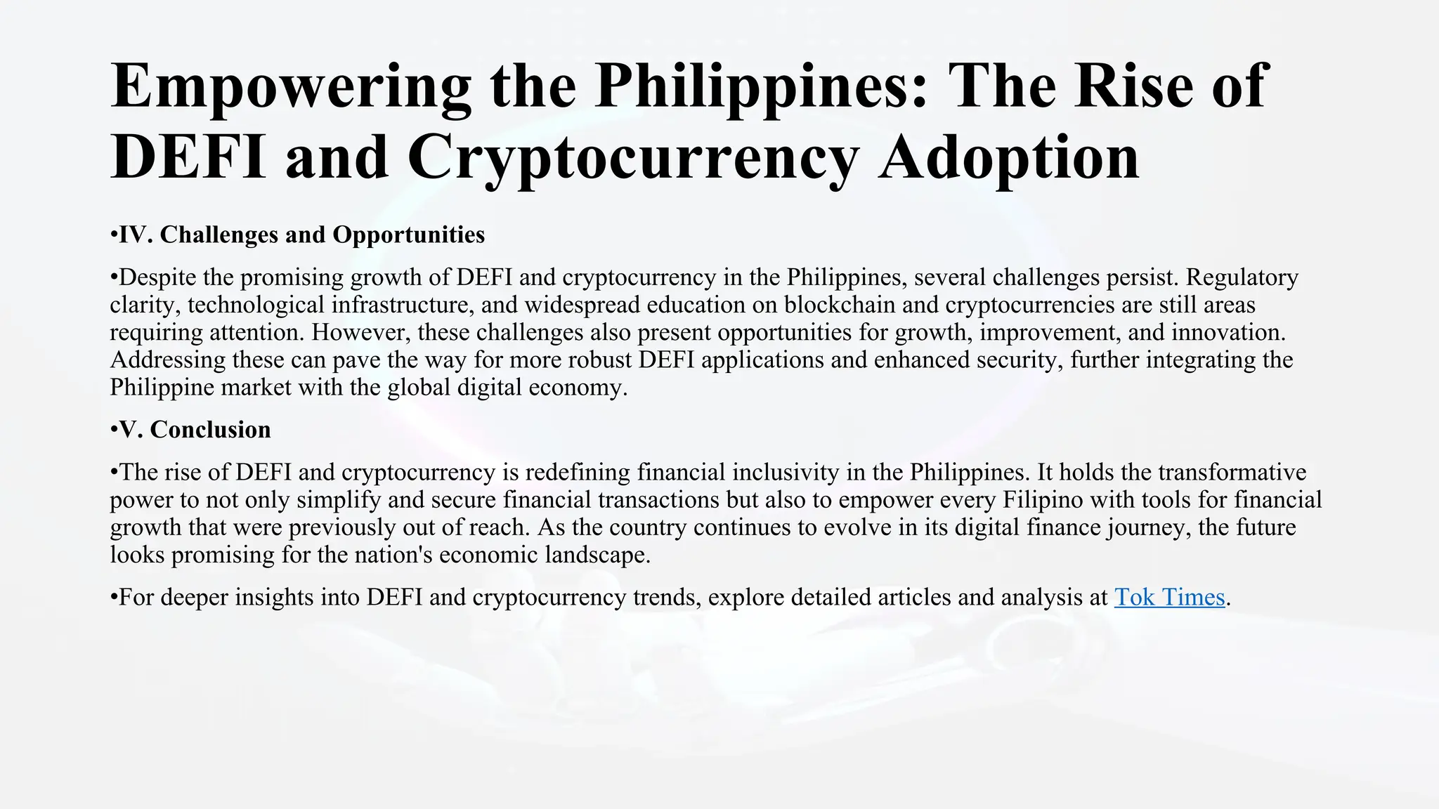 Empowering the Philippines: The Rise of DEFI and Cryptocurrency ...