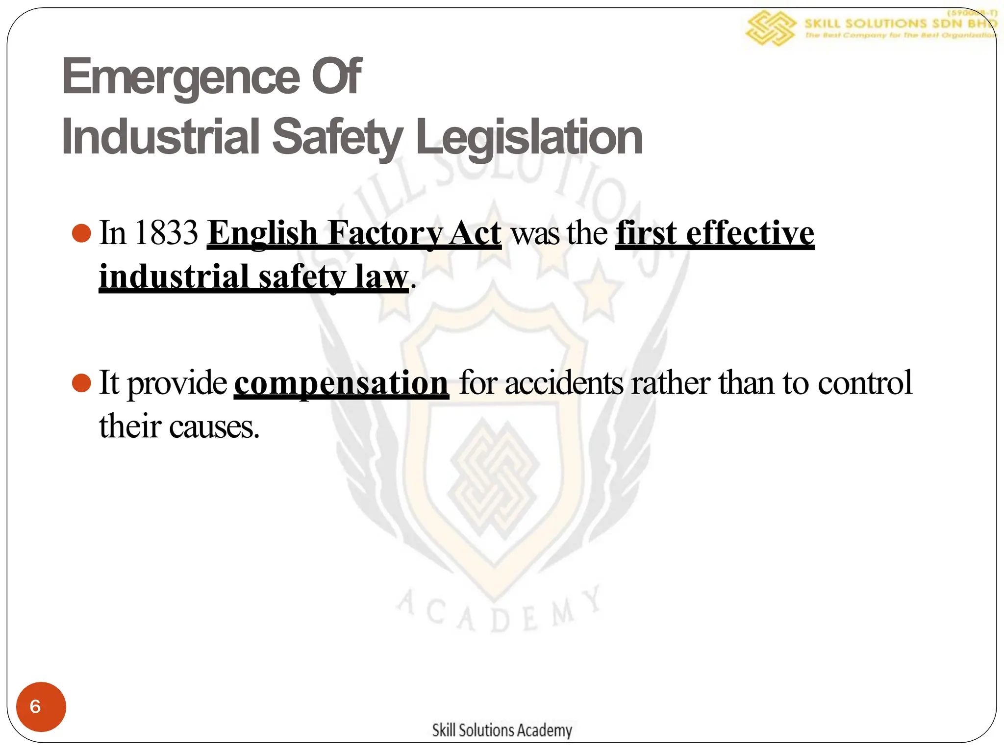 Historical Perspective in Occupational Safety and Health. The evolution ...