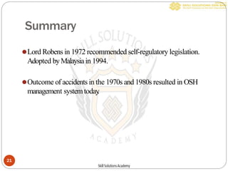 Historical Perspective in Occupational Safety and Health. The evolution ...