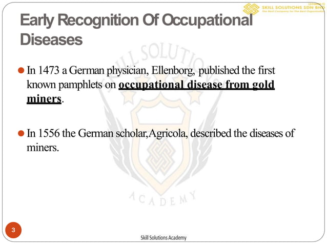 Historical Perspective in Occupational Safety and Health. The evolution ...