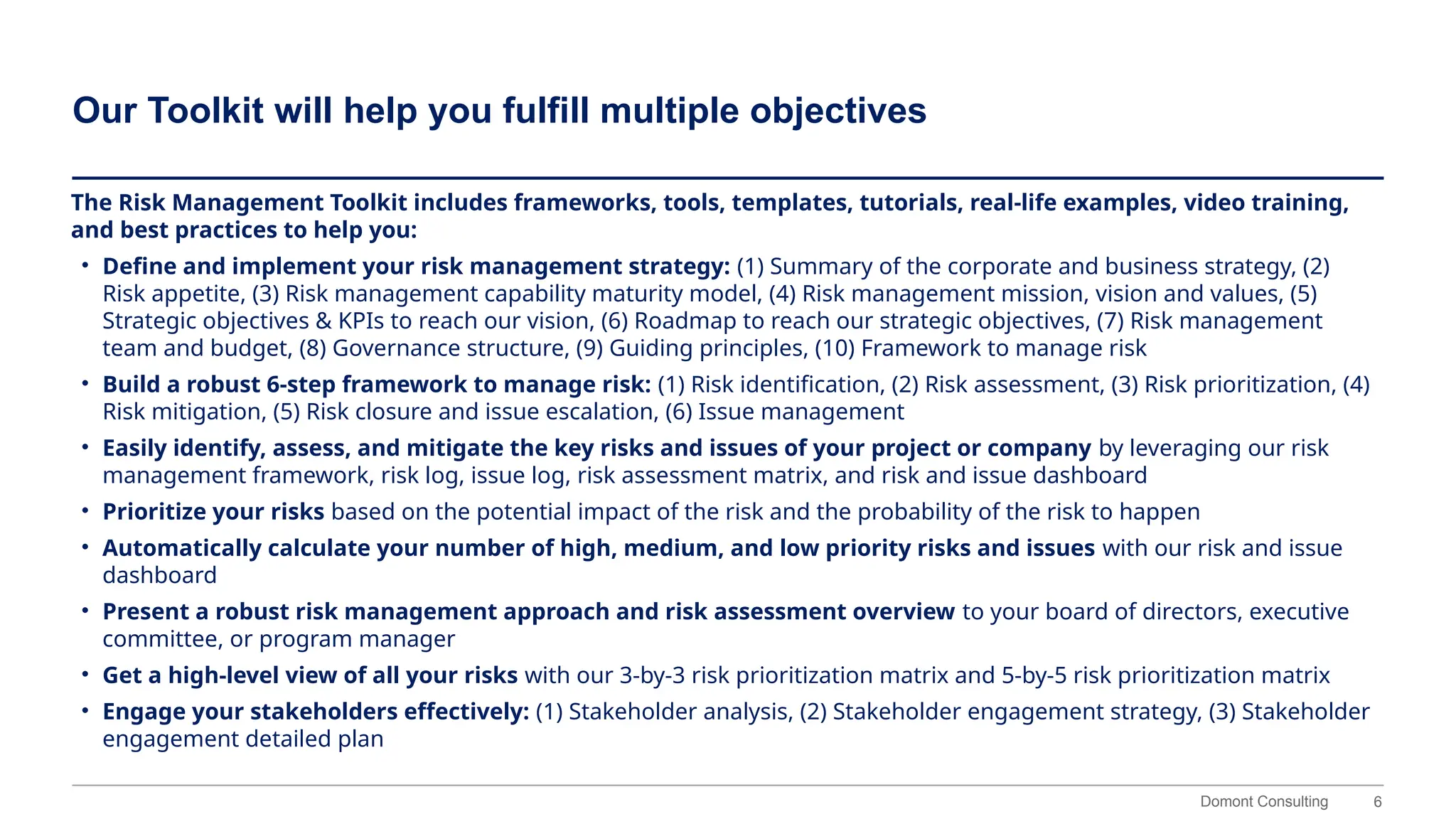 Risk management Toolkit presentation Overview | PPT