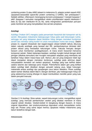 1. Jejas dan kematian sel.Bidang patologi untuk memahami penyebab ...